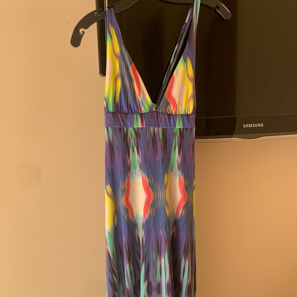 Pilyq | Dresses | Gorgeous Pilyq Bright Colored Swim Fabric Maxi Dress ...